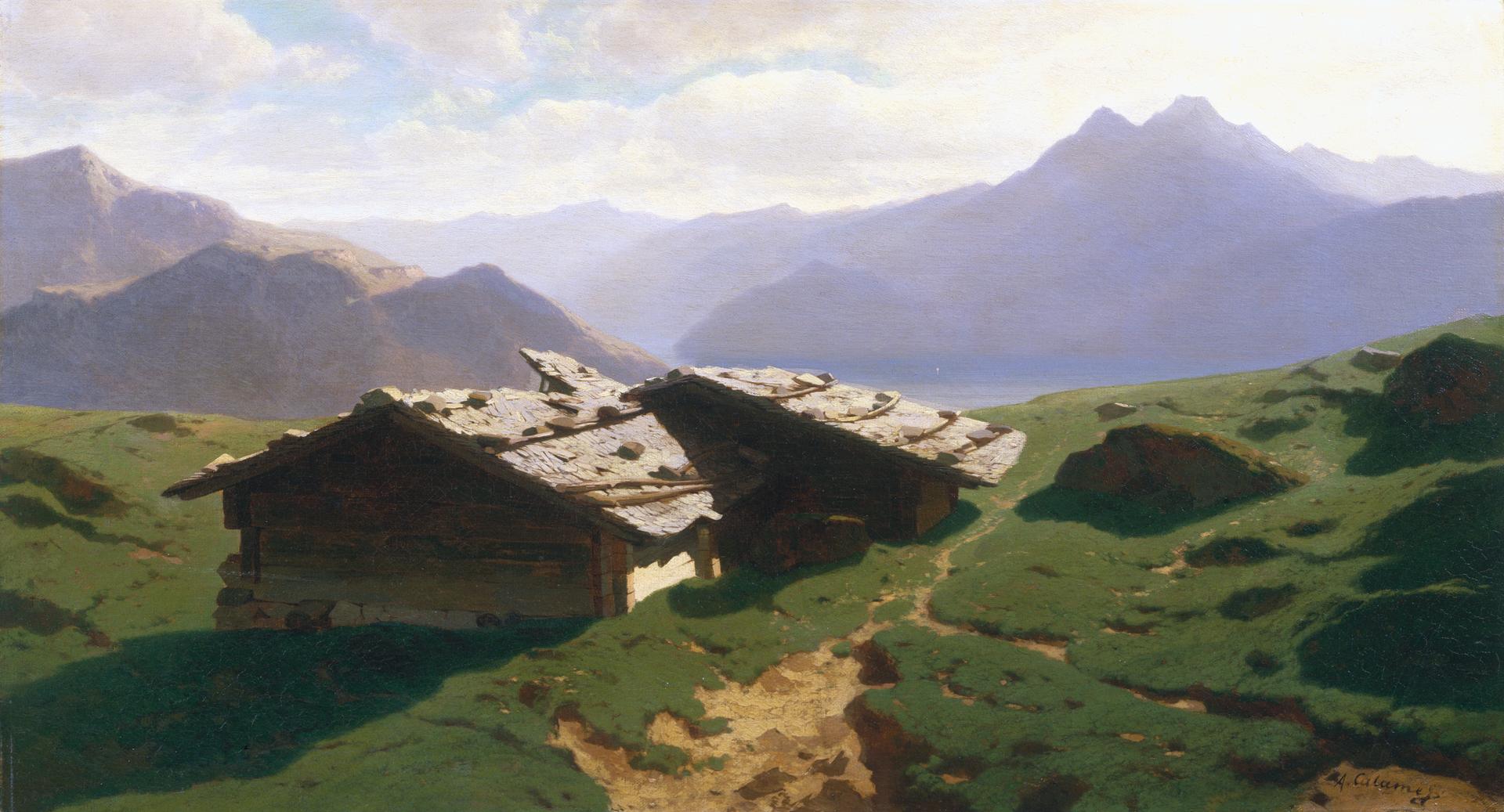 Alexandre Calame | Chalets at Rigi | L1128 | National Gallery, London